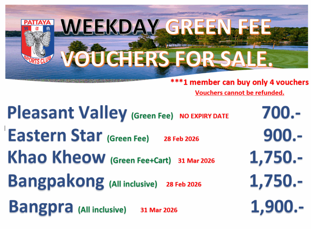Green Fee Voucher - Pattaya Sports Club